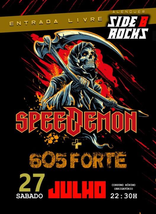 SPEEDEMON e 605 FORTE com concerto gratuito no SIDE B ROCKS ...