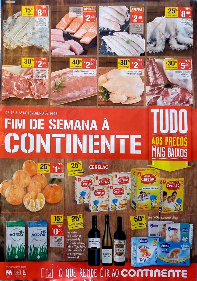 folheto Continente Fim Semana 15a18fev - Folhetos Descontos e Promoções