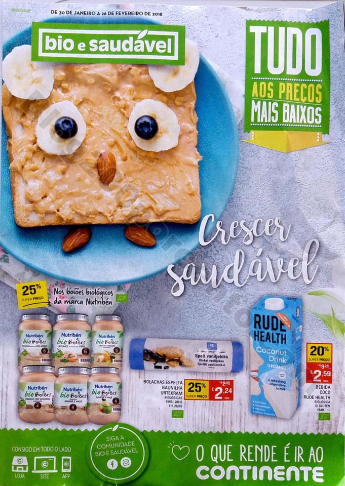 Antevisão Folheto CONTINENTE Bio e Saudável promoções de 30 janeiro a ...