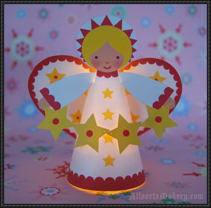 Anjo de Papel para montar - Brinquedos de Papel